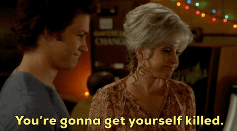Annie Potts Reaction GIF by CBS - Find & Share on GIPHY