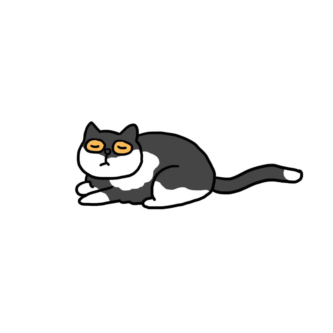 Angry Cat Tail Sticker by goodbadcomics for iOS & Android | GIPHY