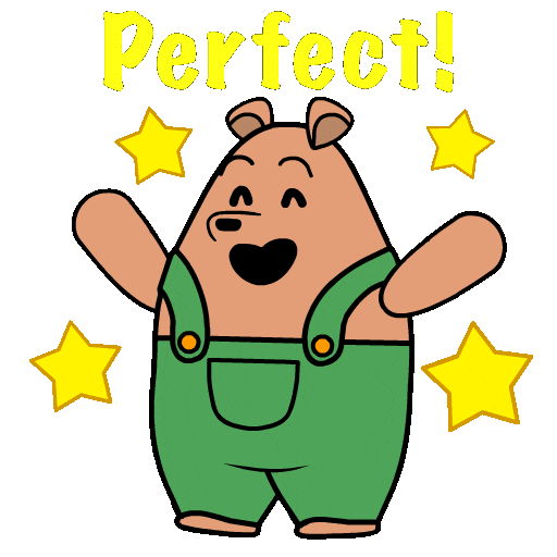 Well Done Bear Sticker for iOS & Android | GIPHY