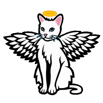 Cat Angel Sticker by Electric Catnip for iOS & Android | GIPHY