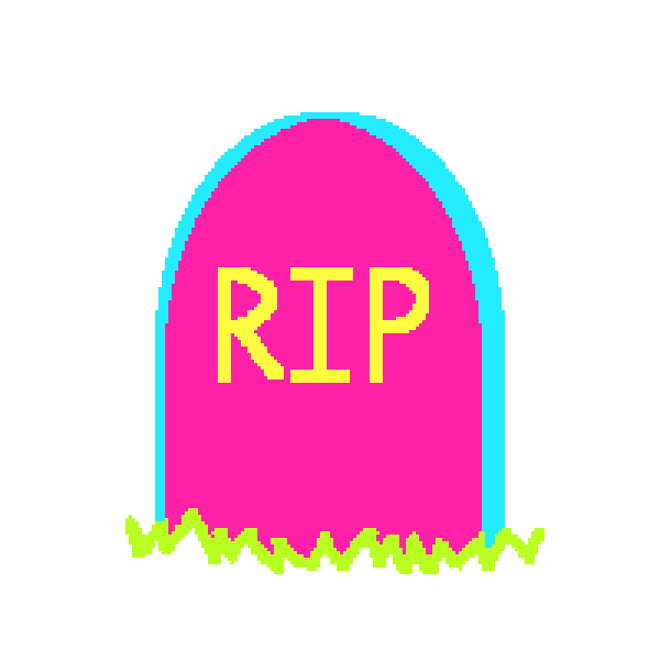 Rest In Peace Rip Sticker by Amy Ciavolino for iOS & Android | GIPHY