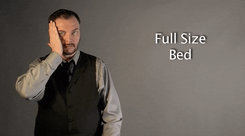 Sign Language Full Size Bed GIF by Sign with Robert - Find & Share on GIPHY