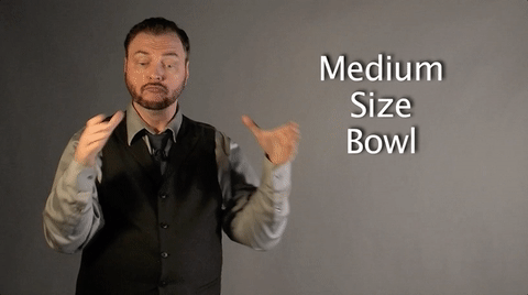 Sign Language Medium Size Bowl GIF by Sign with Robert - Find & Share ...