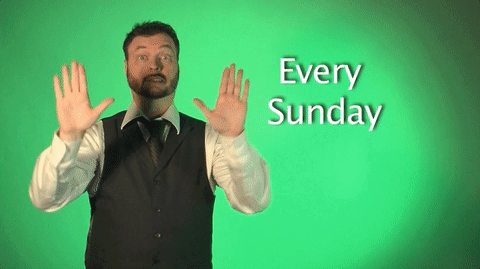 Every Sunday Asl GIF by Sign with Robert - Find & Share on GIPHY