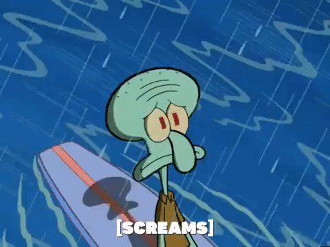Squidward Screaming Gif