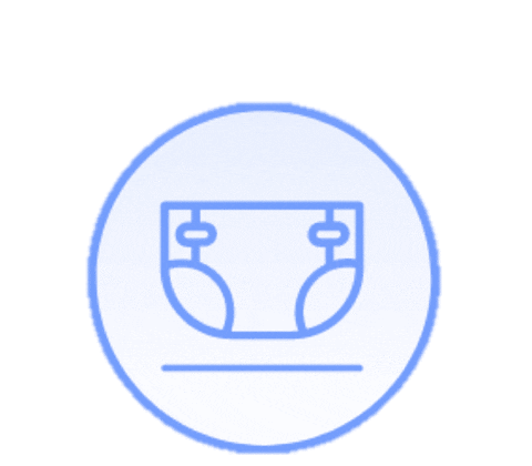 Baby Diaper Sticker by nibble+squeak for iOS & Android | GIPHY