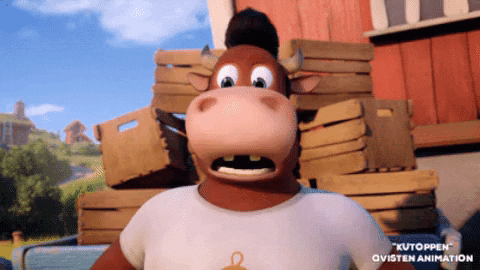 Shocked Cow GIF by Qvisten Animation - Find & Share on GIPHY