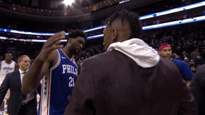 Philadelphia 76Ers Hug GIF by NBA - Find & Share on GIPHY