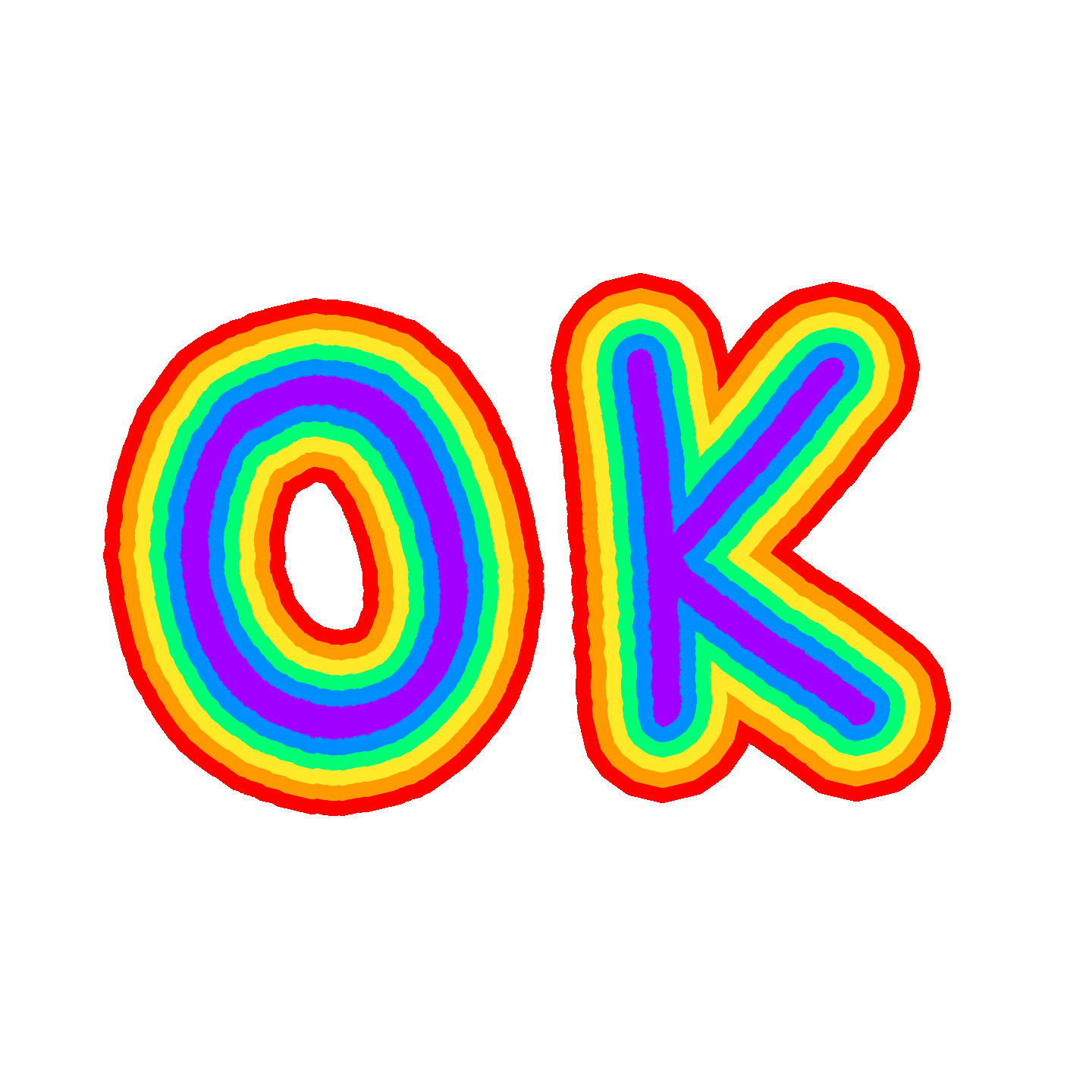Rainbow Ok Sticker by megan motown for iOS & Android | GIPHY