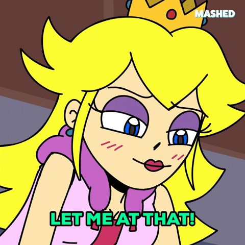 Princess Peach Flirt GIF by Mashed - Find & Share on GIPHY