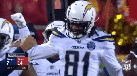 Celebrate Mike Williams GIF by Los Angeles Chargers - Find & Share on GIPHY