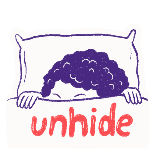 Embarrassed Hide Sticker by unblush for iOS & Android | GIPHY