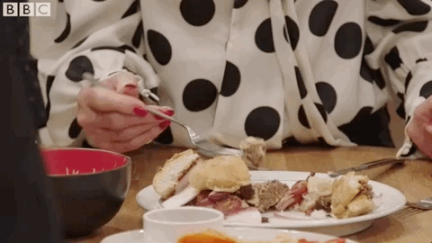Mary Berry Eating GIF by BBC - Find & Share on GIPHY