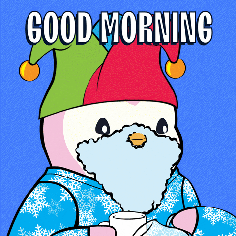 Good Morning Hello GIF by Pudgy Penguins - Find & Share on GIPHY