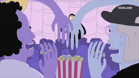 Movie Theater Popcorn GIF by Party Legends - Find & Share on GIPHY