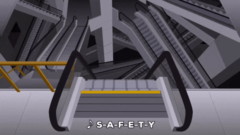 Escalator Fall Gif