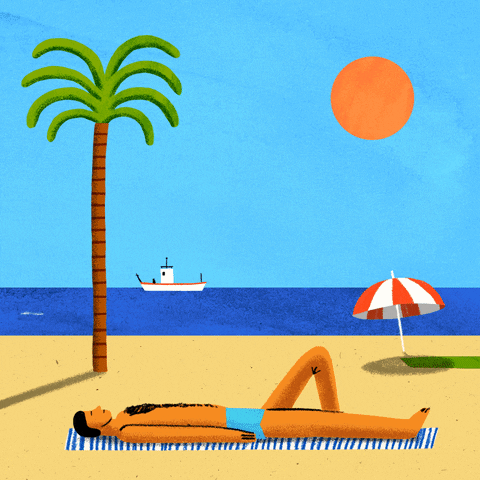 Sunbathing Beach Day GIF by Raúl Soria - Find & Share on GIPHY