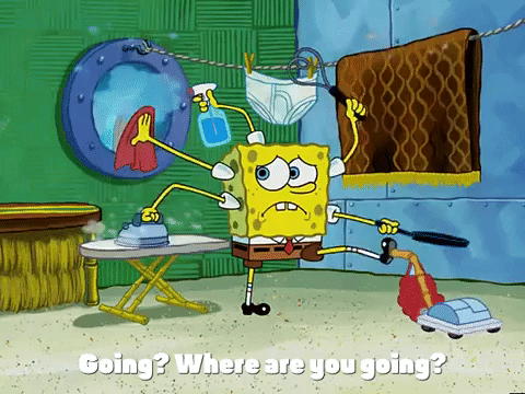 Spongebob Cleaning GIFs - Get the best GIF on GIPHY
