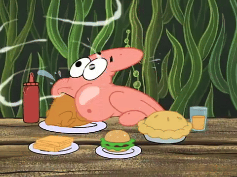 Patrick Star Eating Cookies