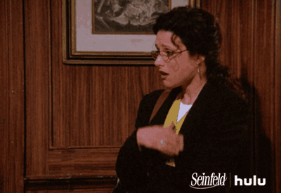 Relieved Elaine Benes GIF by HULU - Find & Share on GIPHY