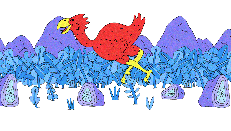 Terror Bird Running GIF by Paul Windle - Find & Share on GIPHY