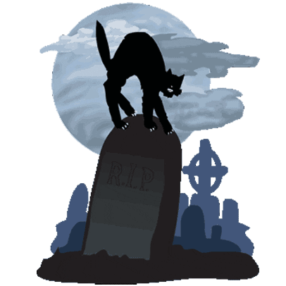 Full Moon Cat Sticker by Hi-Art for iOS & Android | GIPHY