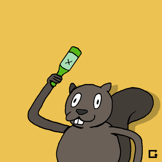 Drunk Squirrel Gif