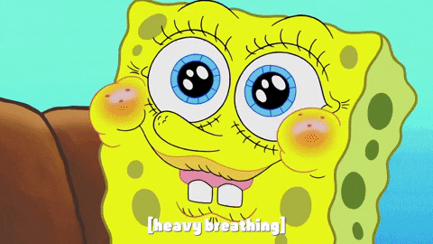 Spongebob Blushing Gif