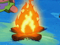 Spongebob Campfire Gif