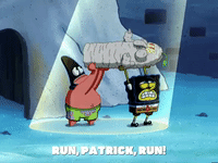 Spongebob And Patrick Running Gif