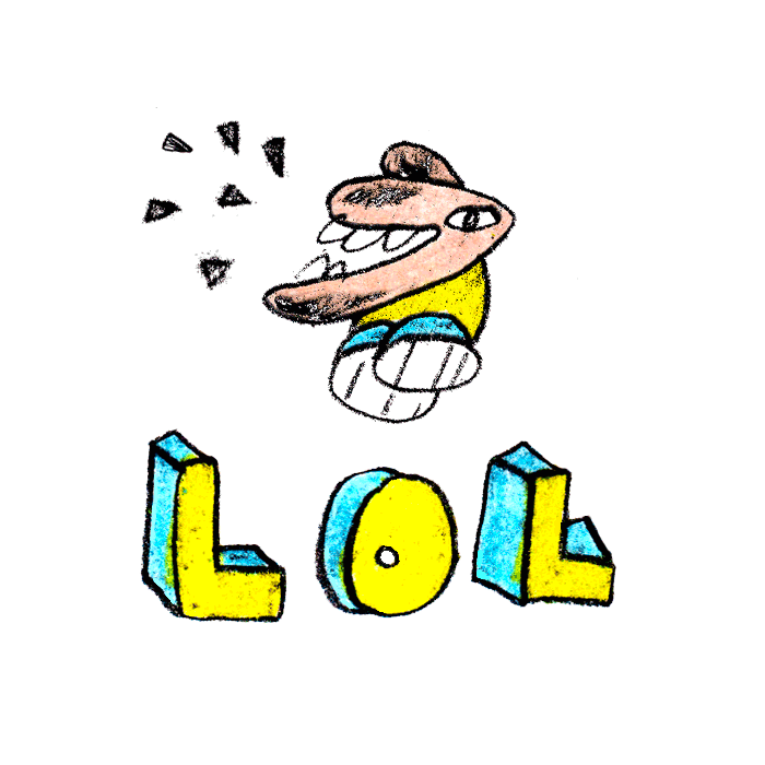Laugh Out Loud Lol Sticker by diyala muir for iOS & Android | GIPHY
