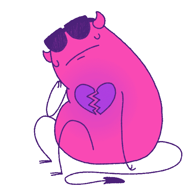 Break Up Love Sticker by Lisa Vertudaches for iOS & Android | GIPHY