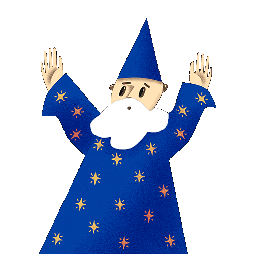Wizard Waving Arms Sticker by Lilipil for iOS & Android | GIPHY