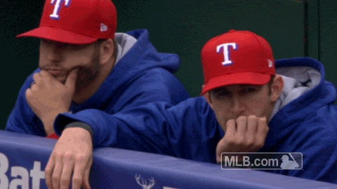 Bored Texas Rangers GIF by MLB - Find & Share on GIPHY