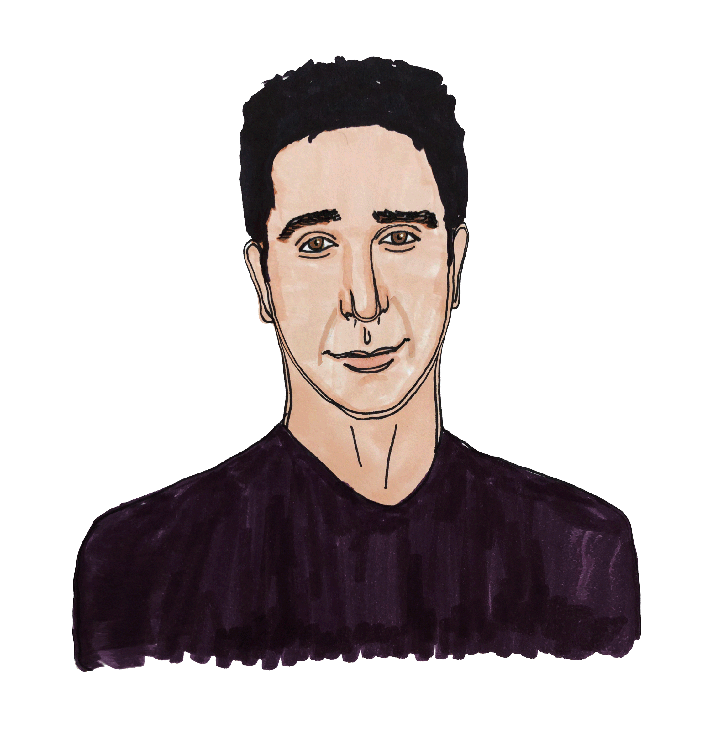 Ross Geller Friends Sticker by Pretty Whiskey / Alex Sautter for iOS ...