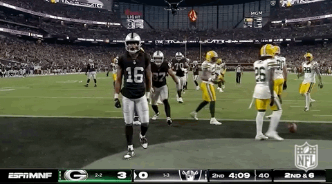MNF GIFs: Raiders vs Packers! by Sports GIFs | GIPHY