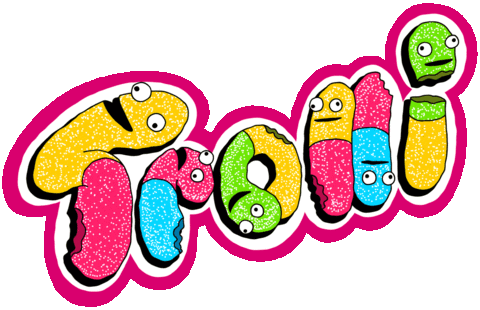 Gummy Worms Logo Sticker by Trolli for iOS & Android | GIPHY