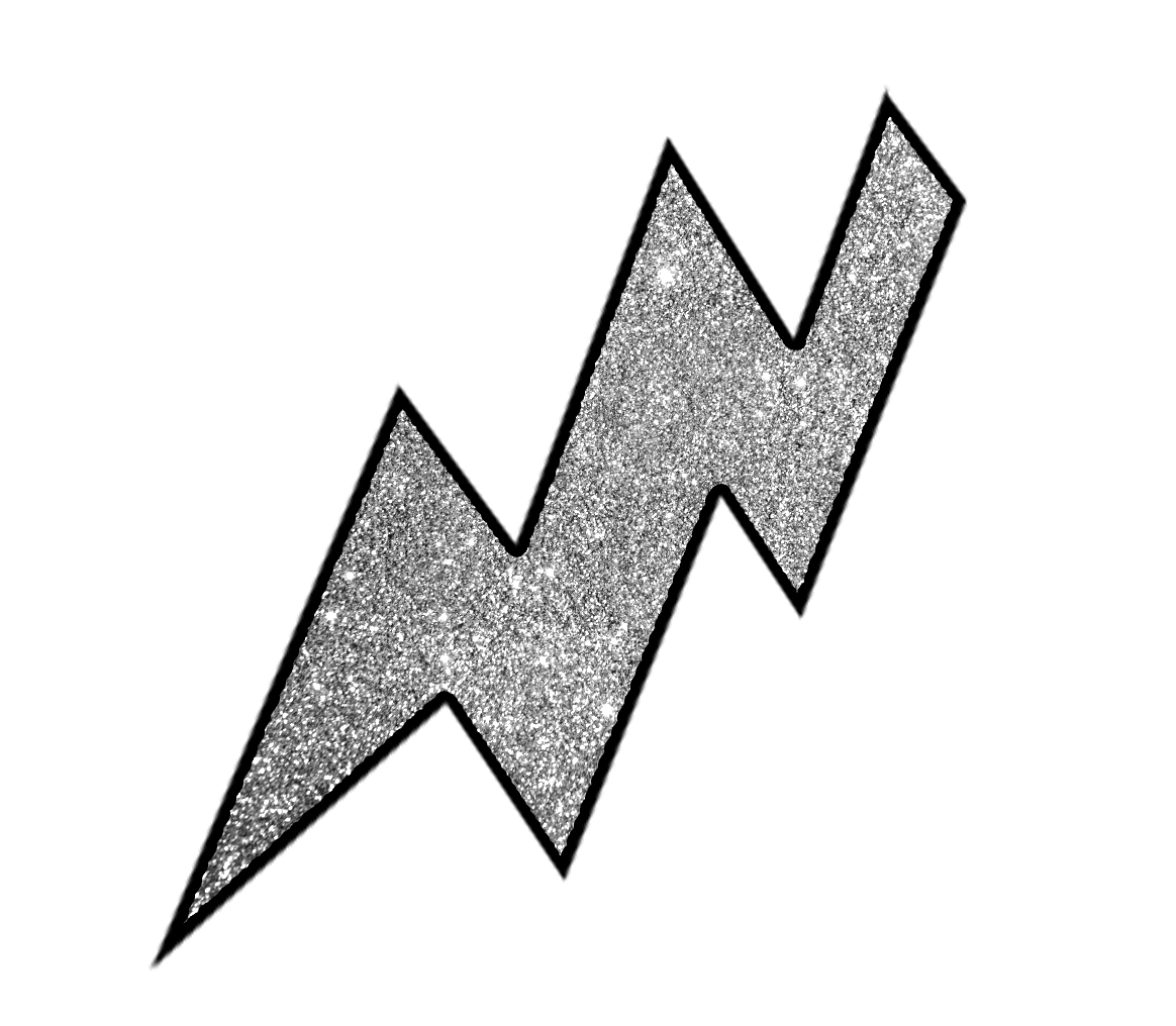 Lightning Bolt Glitter Sticker by Tilly Thomas lux for iOS & Android ...