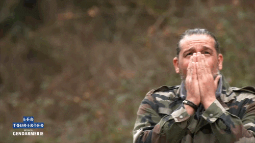 Scared Police GIF by Satisfaction Group - Find & Share on GIPHY