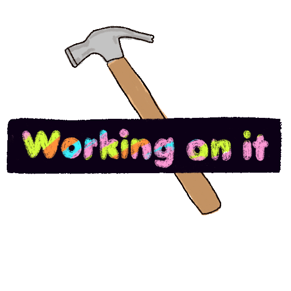 Working On It Sticker by Art Baby Girl for iOS & Android | GIPHY