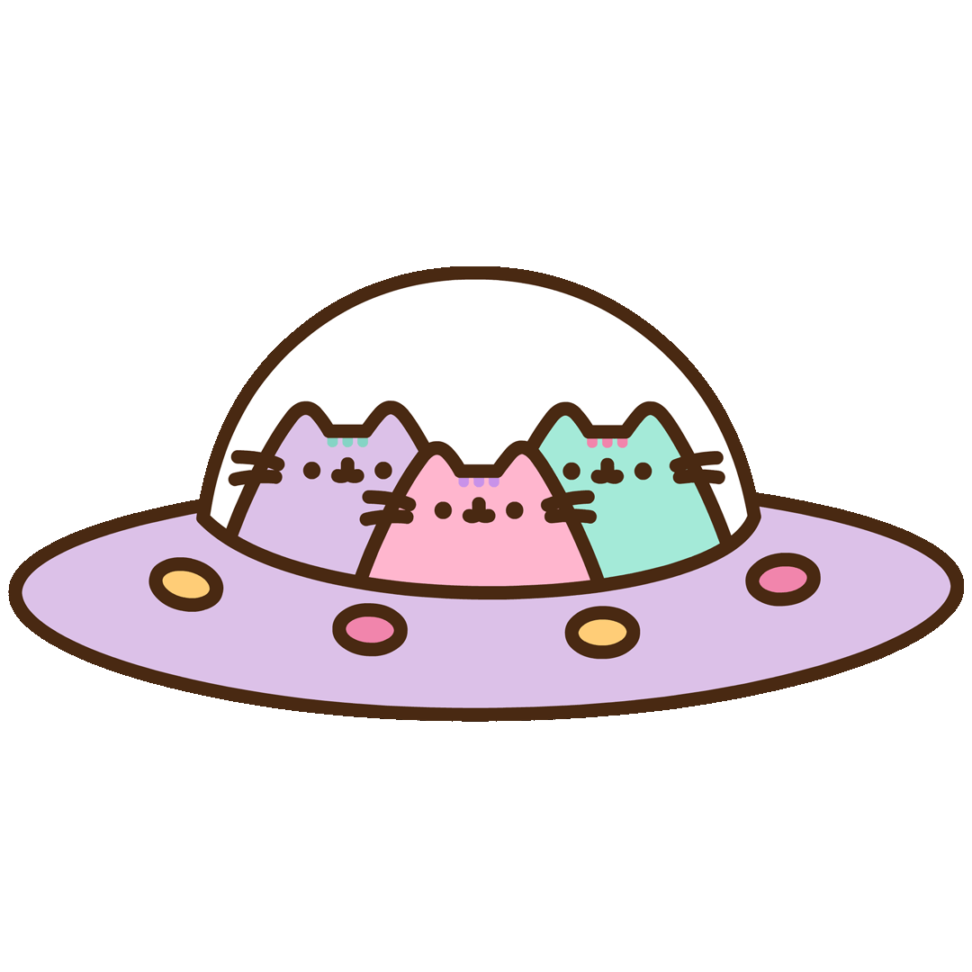 Flying Space Travel Sticker by Pusheen for iOS & Android | GIPHY