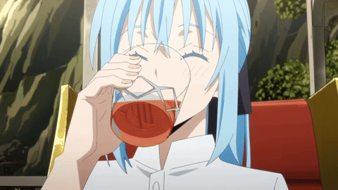 Anime Girl Drinking Tea Gif