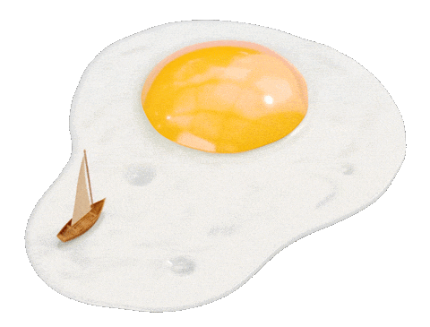 Scrambled Eggs Boat Sticker by Mike Voropaev for iOS & Android | GIPHY