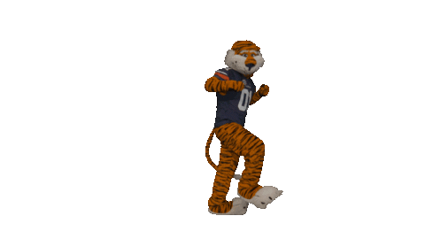 Running Man Dance Sticker by Auburn Tigers for iOS & Android | GIPHY