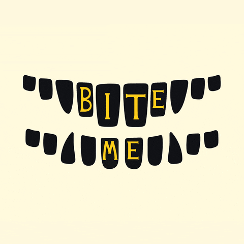 Illustration Bite Me GIF by Dylan Morang - Find & Share on GIPHY