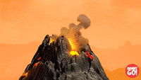 Volcano Eruption Animation Gif