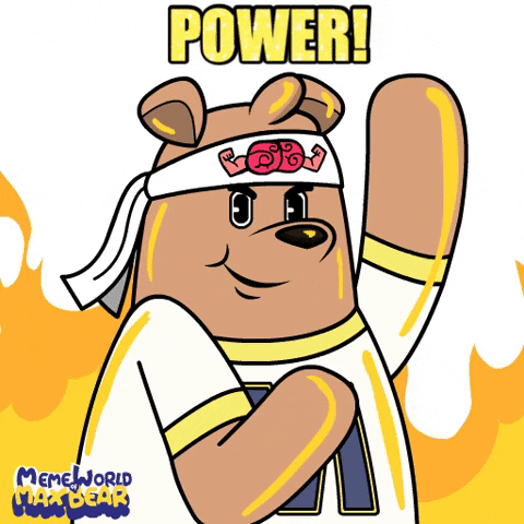 Power Stamina GIF by Meme World of Max Bear - Find & Share on GIPHY