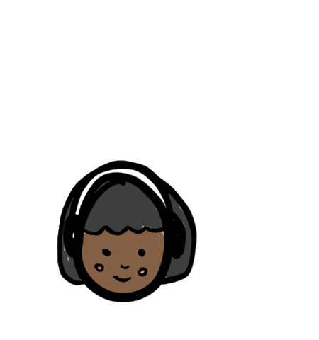 Girl Listen Sticker for iOS & Android | GIPHY