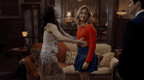 Rose Mciver Hug GIF by CBS - Find & Share on GIPHY