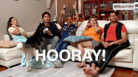 Happy Watching Tv GIF by Gogglebox Australia - Find & Share on GIPHY